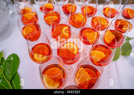 Beautifully decorated welcome drink served as a welcome drink at a ...