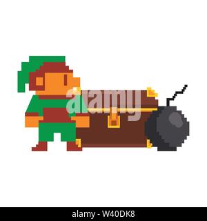 Videogame elf character pixelated isolated Stock Vector Image & Art - Alamy