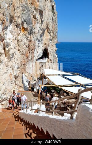 The natural and cliff edge caves of Xoroi Cala en Porter Minorca ...