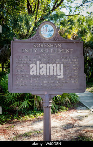 Koreshan State Historic Park Estero Florida Stock Photo - Alamy