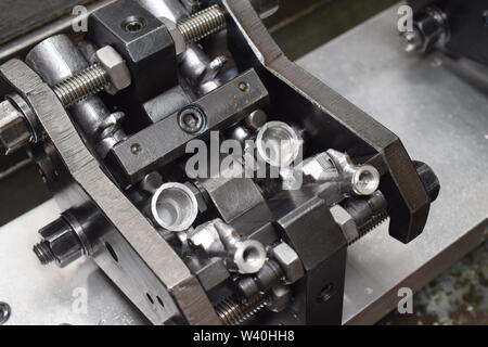Preparation of parts of airbrush and spray gun for CNC lathe machining ...