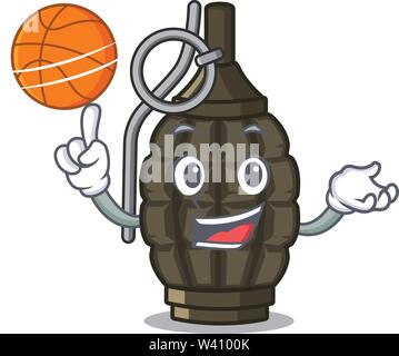 Playing baseball grenade isolated with on the character vector ...