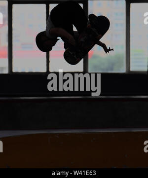 Poppy Starr Olsen of Australia competes in the women's park ...