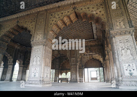 View of Khas Mahal inside the Red Fort, served as the Mughal emperor's ...