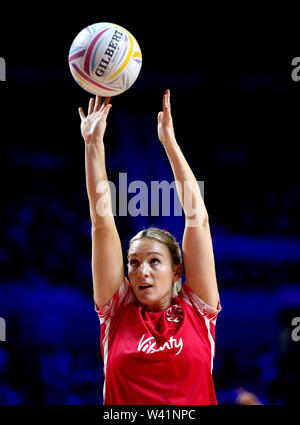 England's Francesca Williams in action during the Vitality Netball ...