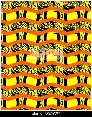 Decorative square seamless ornaments. Unusual flower shape. Oriental ...