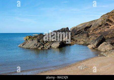 Summer morning at Cable Bay in Anglesey Wales UK Stock Photo - Alamy