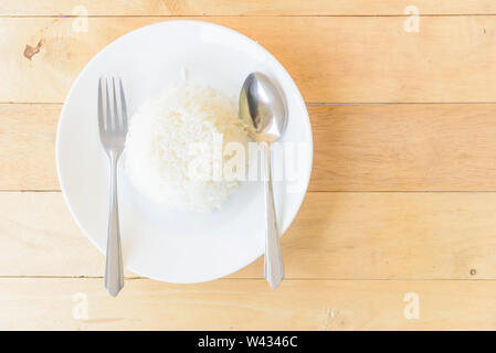 mold cooked rice on white dish Stock Photo - Alamy