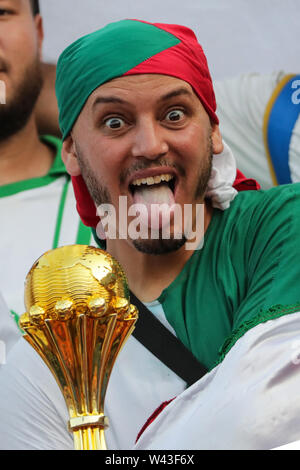 An Egypt fan cheers in the stands prior to first half World Cup Group G ...