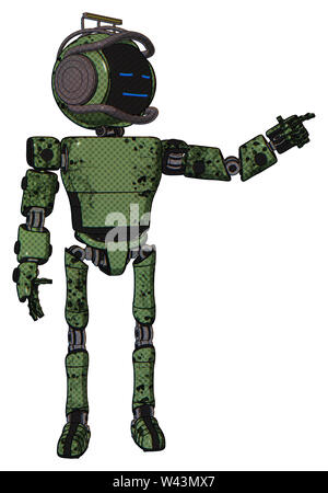 Droid containing elements: digital display head, large eye, retro ...