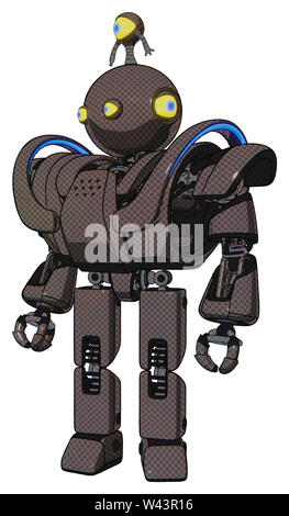 Mech containing elements: oval wide head, techno halo ornament, light ...