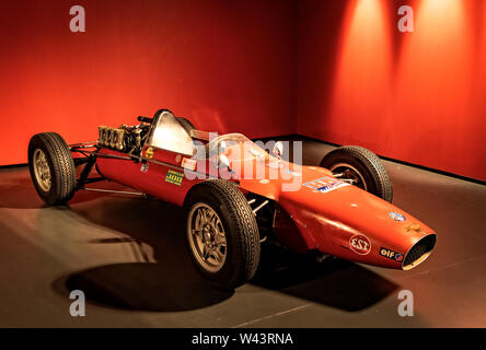 Prototype car, vehicle body in full black vinyl camouflage wrap to ...