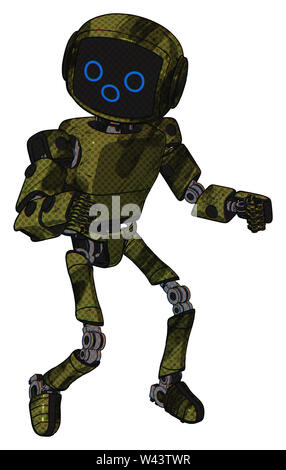 Droid containing elements: digital display head, large eye, retro ...
