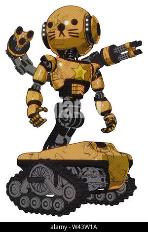 Bot containing elements: round head chomper design, light chest ...