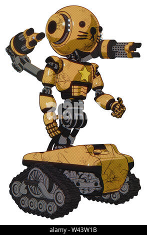 Bot containing elements: round head chomper design, light chest ...