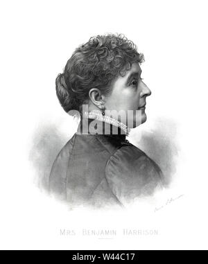 Caroline Harrison, First Lady Stock Photo - Alamy