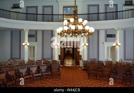 The old House Chamber inside the Alabama State Capitol building in ...