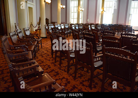 The old House Chamber inside the Alabama State Capitol building in ...