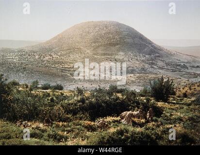 COLOR PHOTO OF MOUNT TABOR TAKEN IN THE LATE 19TH CENTURY BY FRENCH ...