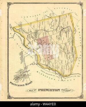 Combination atlas map of Mercer County, New Jersey Stock Photo - Alamy
