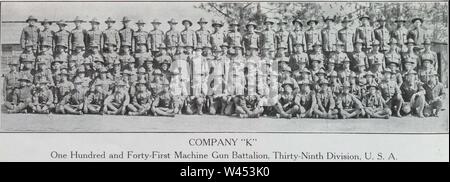 Company K, 141st MG BN 1918 Stock Photo - Alamy