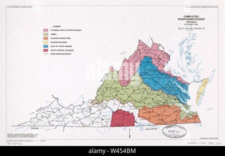 Completed river basin studies, Virginia - October 1997 Stock Photo - Alamy