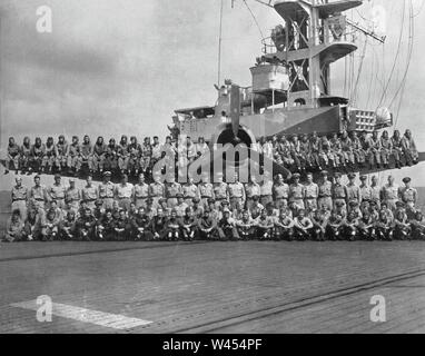 USS Lunga Point (CVE-94) enters a floating drydock at Guam, in May 1945 ...