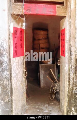 Old Ancient Housing Compound in Rural Farming Village outside Haikou ...