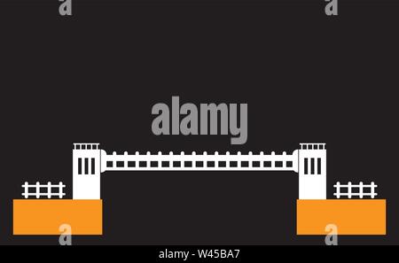 Moveable or movable bridge or Open bridge Vector Stock Vector Image ...
