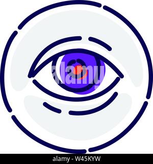 Eye icon. View icon isolated on white background, glance vision sign ...