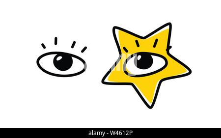 Look up eyes cartoon Stock Vector Image & Art - Alamy