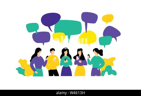 man communicate in instant messengers by voice messages audio chat ...