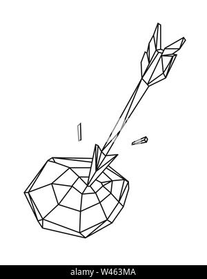 arrow low poly wireframe vector illustration Stock Vector Image & Art ...