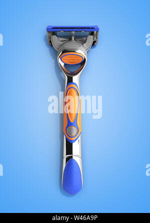 Mens razor 3d render on white background no shadow Stock Photo - Alamy