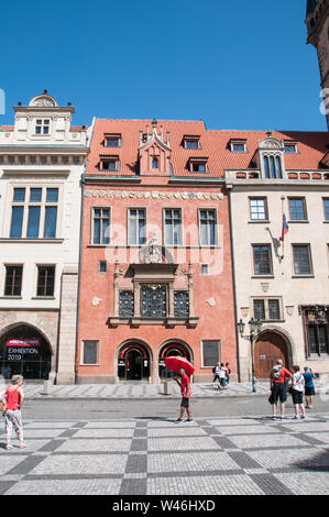 Prague Information Centre in the Old Town on Celetna street Stock Photo ...