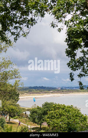 The sandy beach at Studland Nature Reserve, Dorset, England UK Stock ...