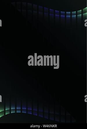 multicolor overlap pixel in dark background, geometric layer backdrop ...