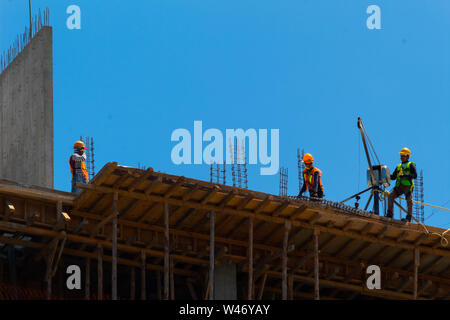 Mexican construction workers performing various tasks Stock Photo - Alamy