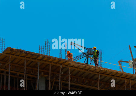 Mexican construction workers performing various tasks Stock Photo - Alamy