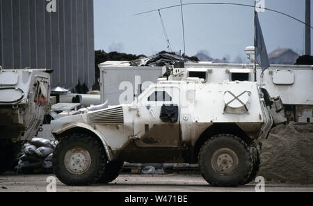 17th April 1993 During the Siege of Sarajevo: an UNPROFOR French 13.8 ...