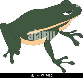 Vector amphibian silhouette on the white background. Frog silhouettes ...