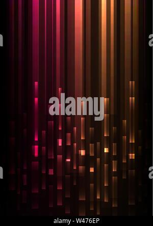 dark multicolour bar overlap in dark background, stripe layer backdrop ...