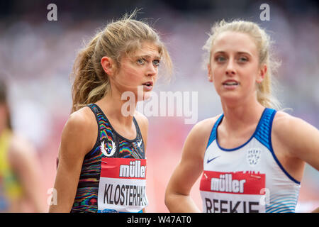 LONDON, ENGLAND - JULY 20: Konstanze Klosterhalfen of Germany, Laura ...