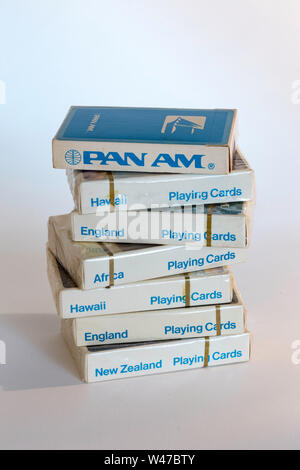 Vintage Pan American Airways playing cards Stock Photo - Alamy