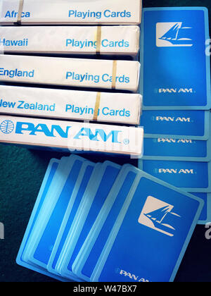 Vintage Pan American Airways playing cards Stock Photo - Alamy