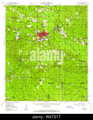 Winnfield, Louisiana, map 1950, 1:62500, United States of America by ...