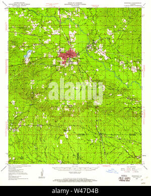 Winnfield, Louisiana, map 1950, 1:62500, United States of America by ...