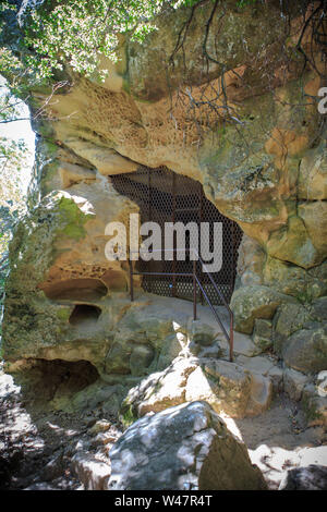 Cave Paintings at the Chumash Painted Cave State Historic Park, in ...