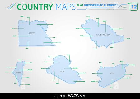 Vector map of Saudi Arabia. Country map with division, cities and ...