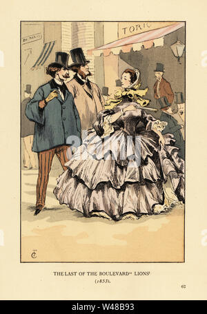 A French dandy, 19th century. From Paris Herself Again, published, 1882 ...